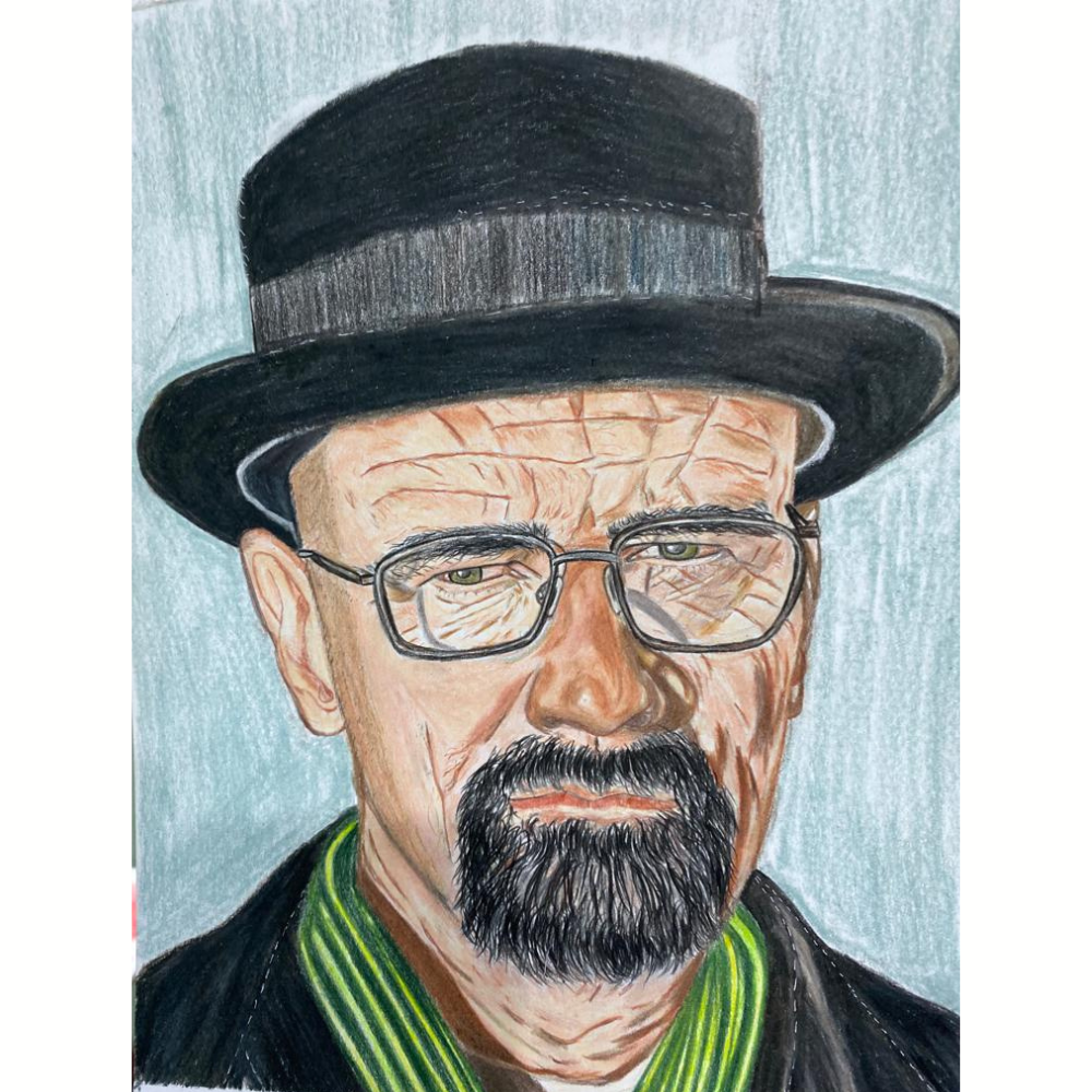 Walter White Pencil Drawing – Kreate