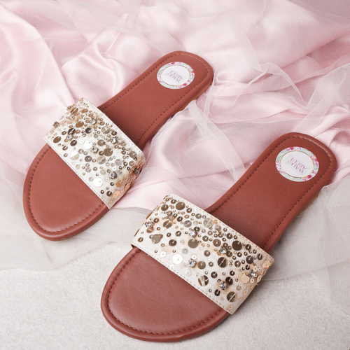 Hand-embroidered Back-open Sliders – Kreate